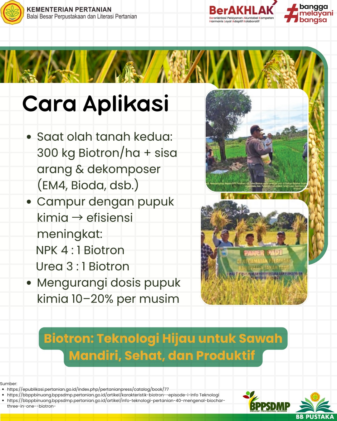 Info Teknologi: Biotron: Bikin Sawah Subur, Hasil Padi Berlipat